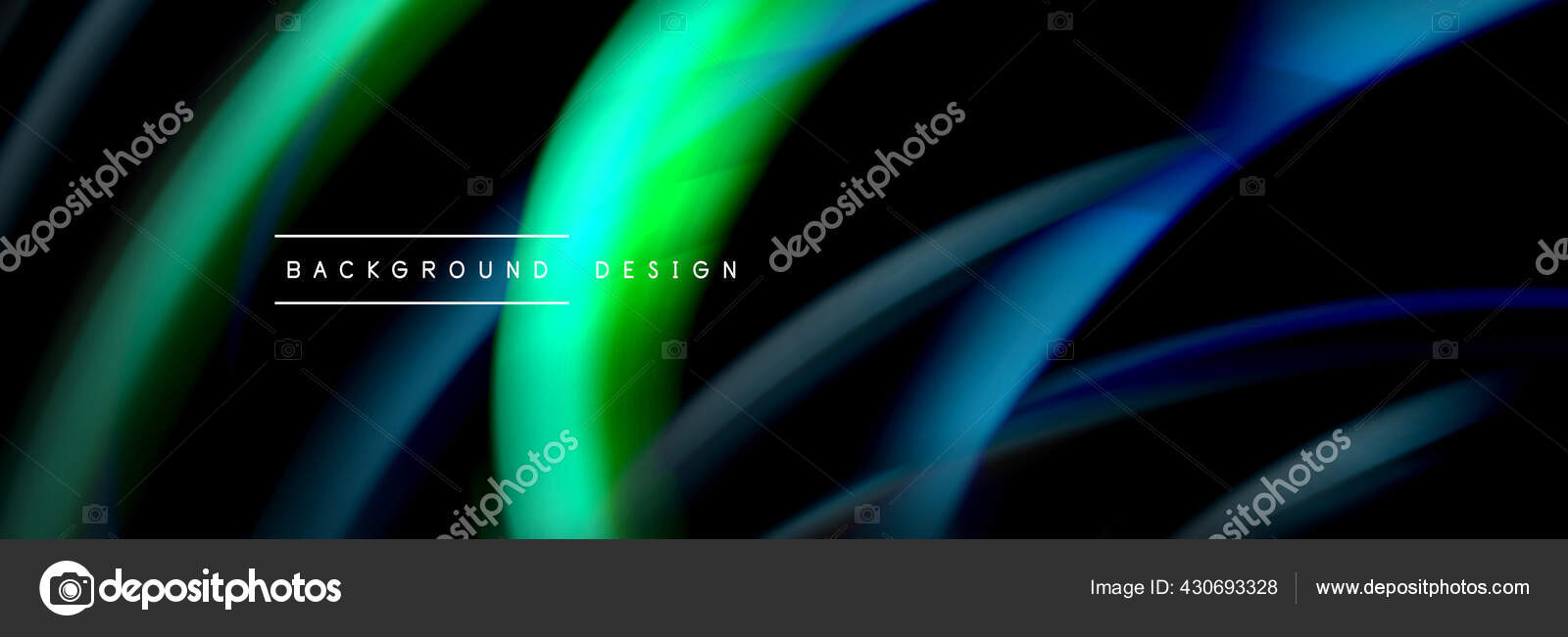 Dynamic motion abstract background. Color blurred stripes on black ...
