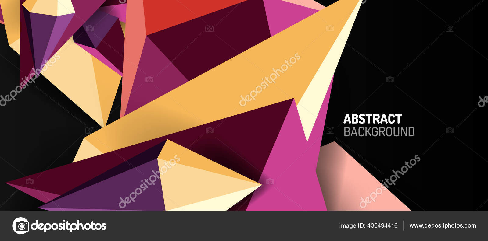 3d low poly abstract shape background vector illustration Stock Vector ...