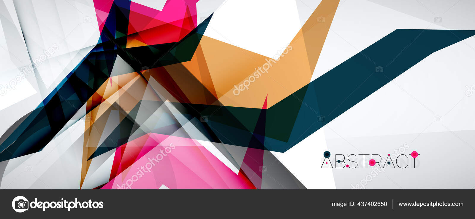 Geometric abstract background. Color triangle shapes. Vector ...