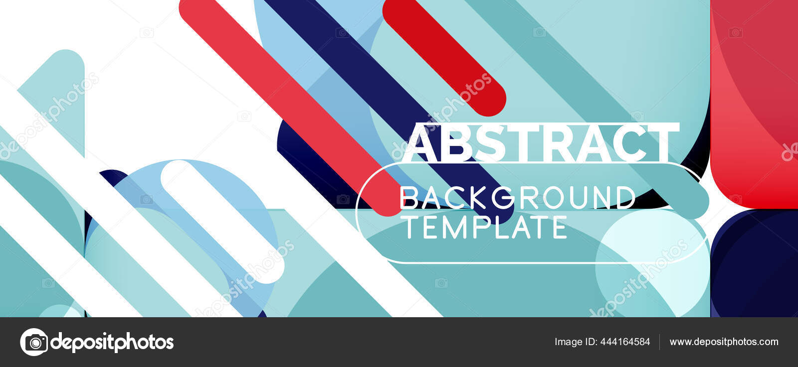 Modern geometric round shapes and dynamic lines, abstract background ...