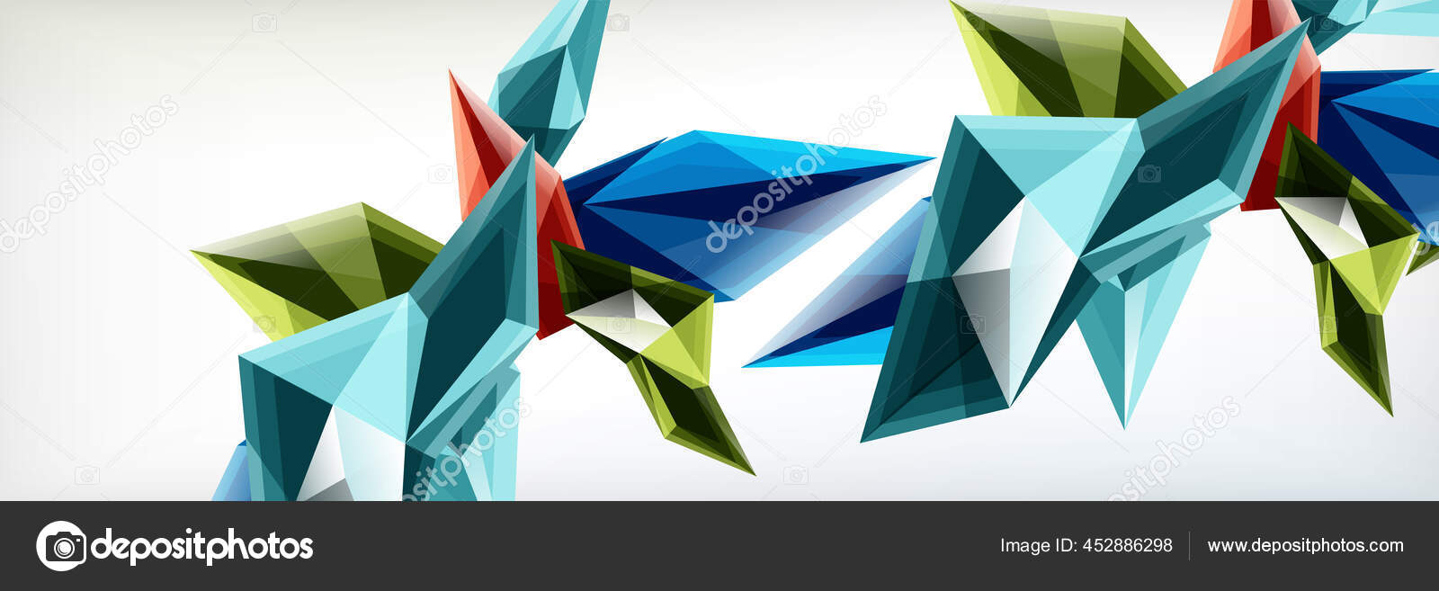 Vector 3d triangles and pyramids abstract background for business or ...