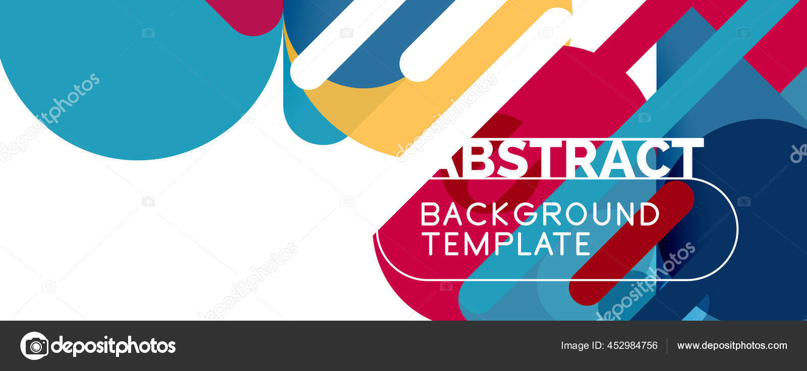 Modern geometric round shapes and dynamic lines, abstract background ...