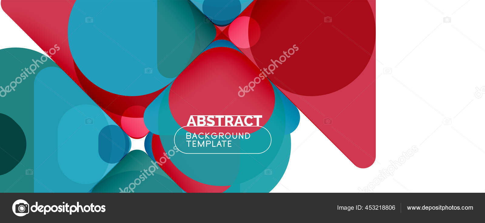Modern geometric round shapes and dynamic lines, abstract background ...