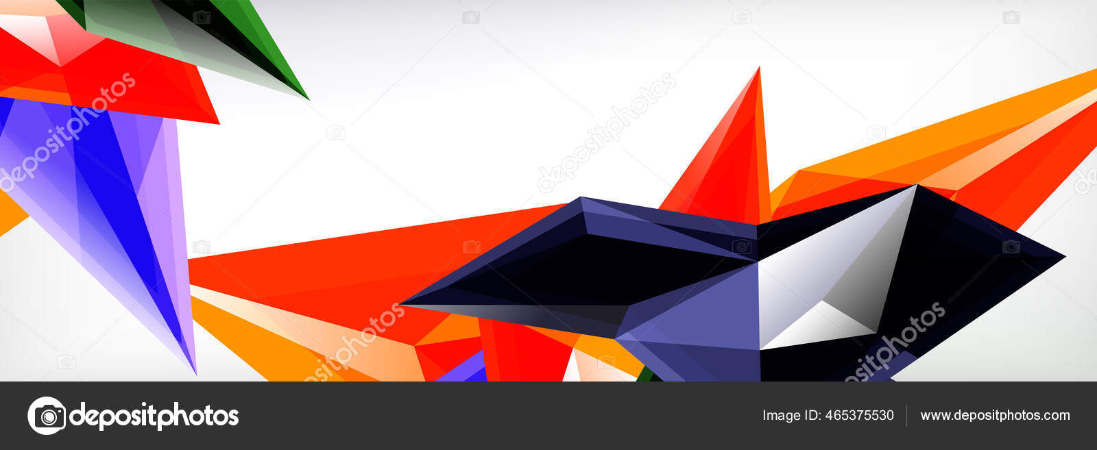 Vector 3d triangles and pyramids abstract background for business or ...