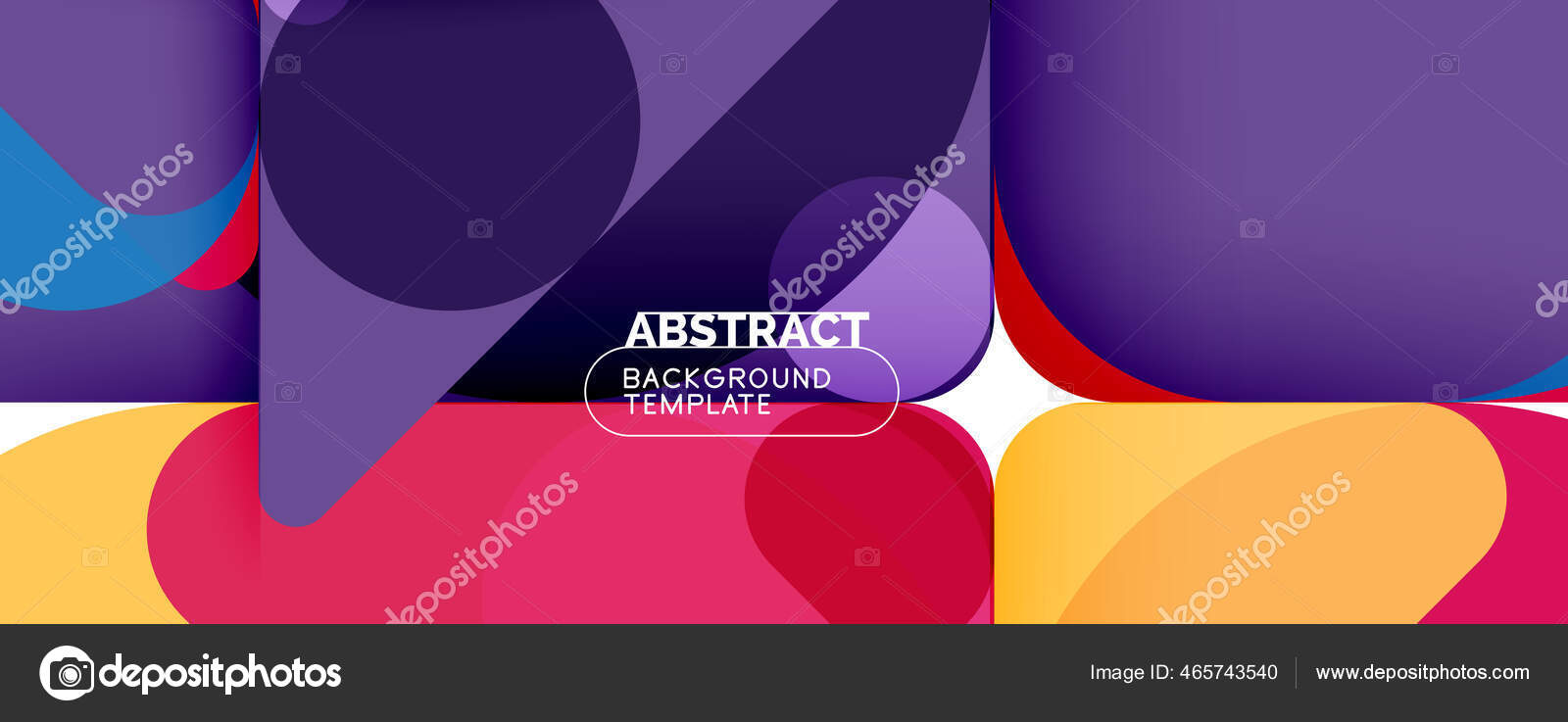 Modern geometric round shapes and dynamic lines, abstract background ...