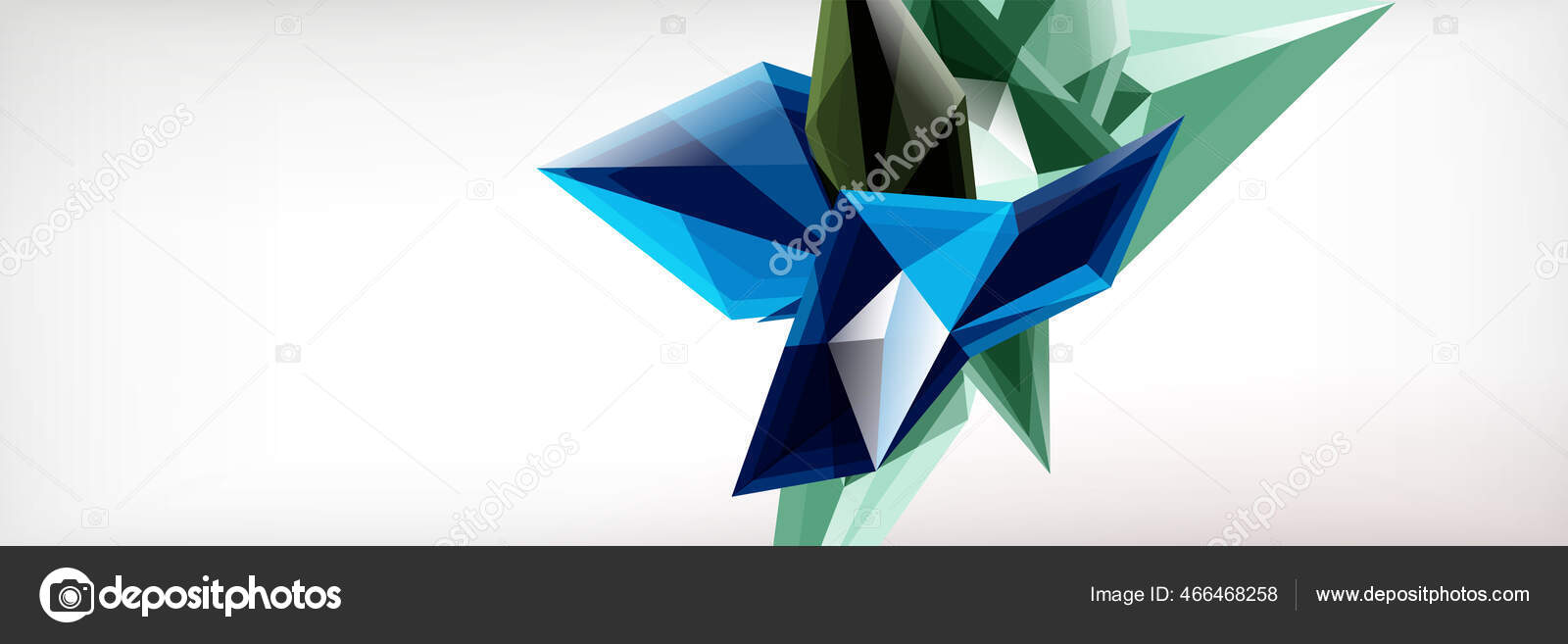Vector 3d triangles and pyramids abstract background for business or ...