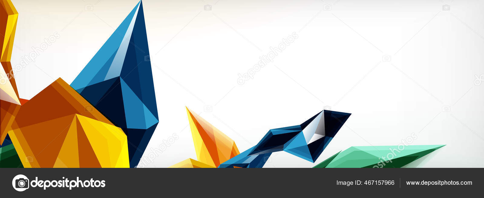 Vector 3d triangles and pyramids abstract background for business or ...