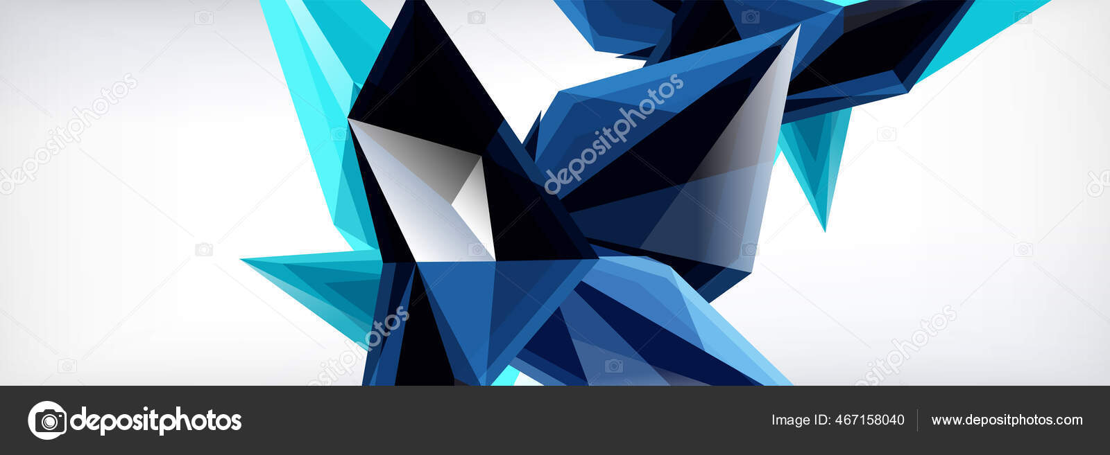 Vector 3d triangles and pyramids abstract background for business or ...