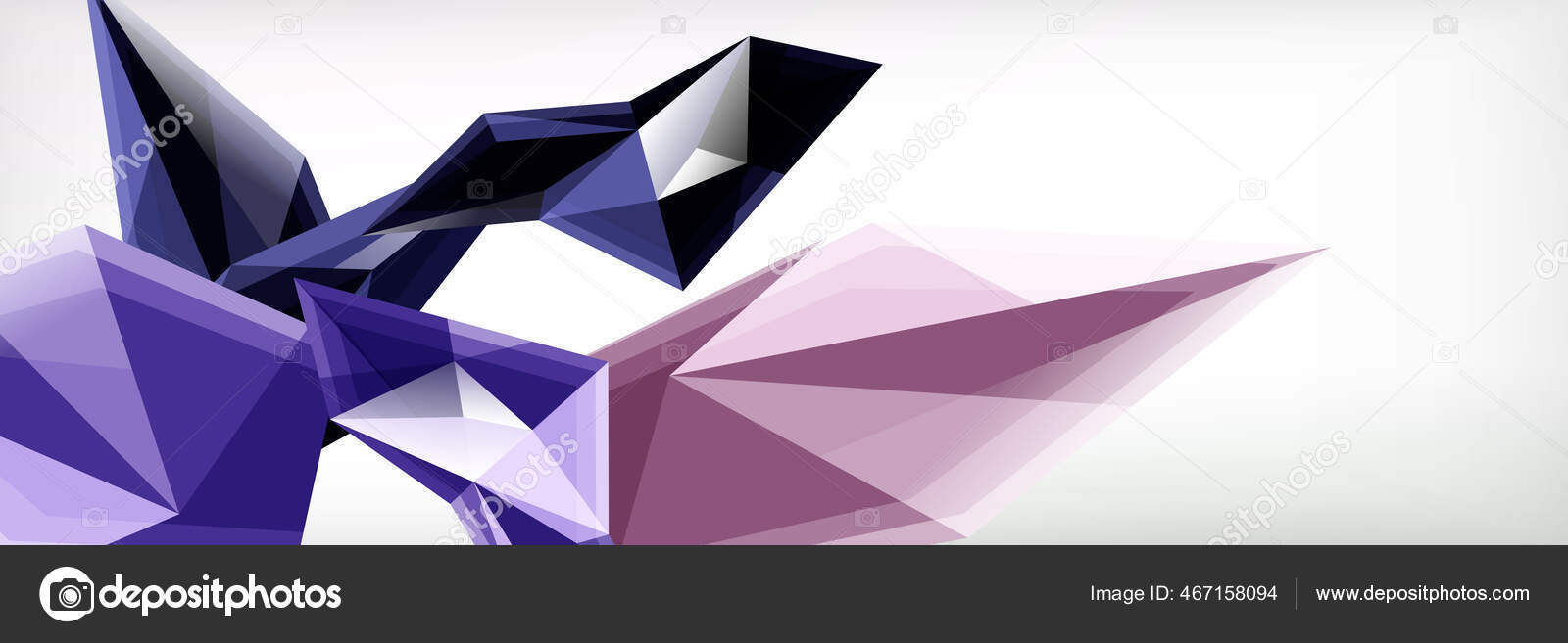 Vector 3d triangles and pyramids abstract background for business or ...