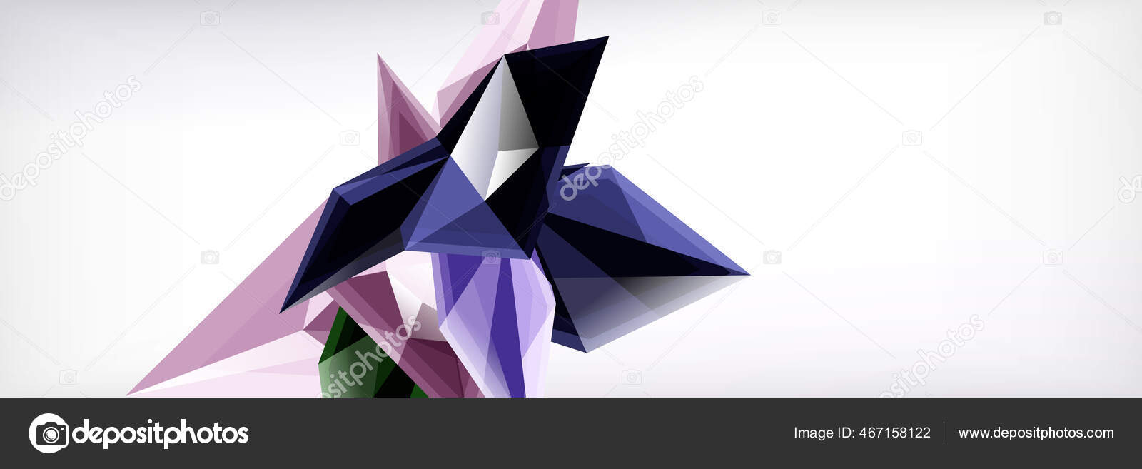 Vector 3d triangles and pyramids abstract background for business or ...