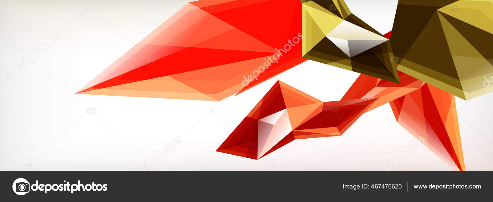 Vector 3d triangles and pyramids abstract background for business or ...