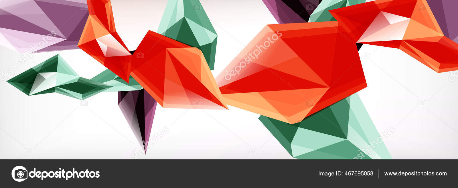Vector 3d triangles and pyramids abstract background for business or ...