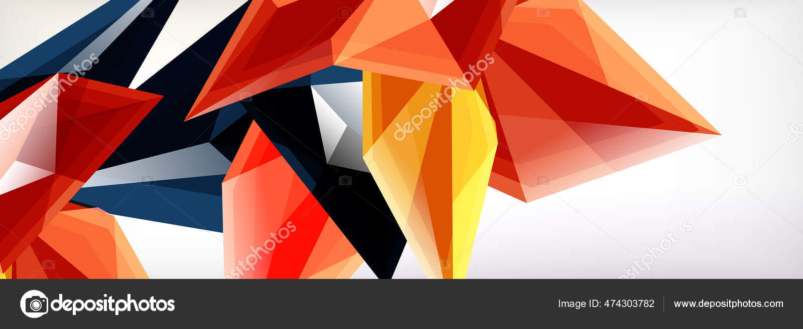 Vector 3d triangles and pyramids abstract background for business or ...