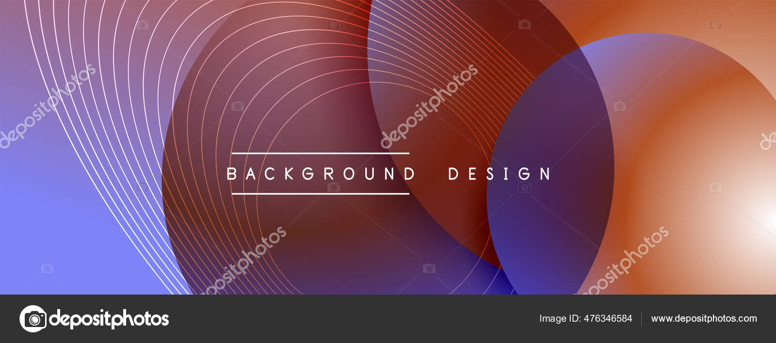Gradient circles with shadows. Vector techno abstract background. Modern overlapping forms ...