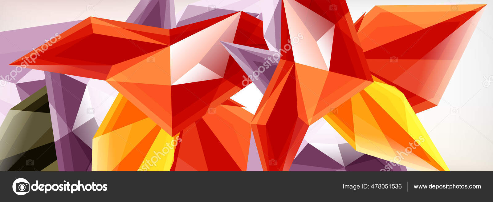 Vector 3d triangles and pyramids abstract background for business or ...