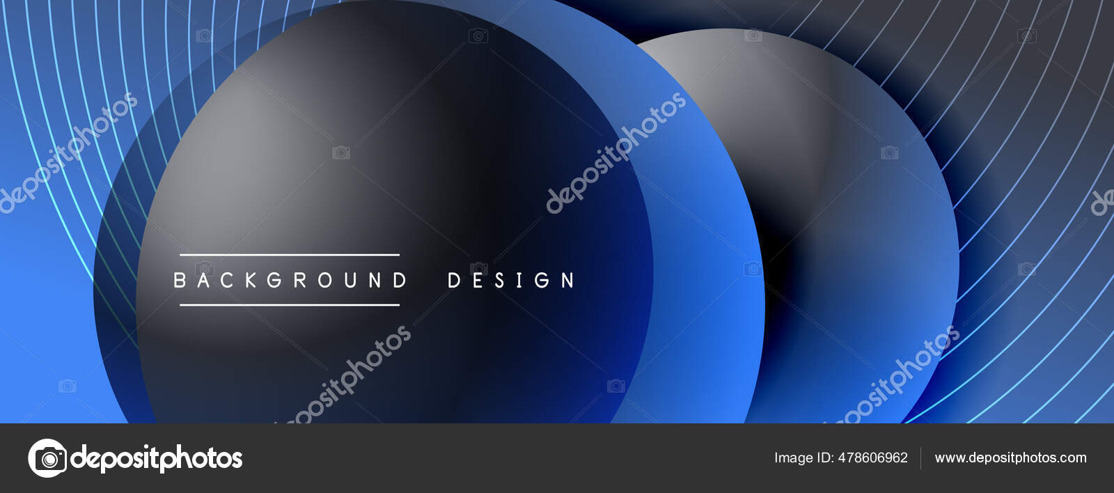 Gradient circles with shadows. Vector techno abstract background. Modern overlapping forms ...