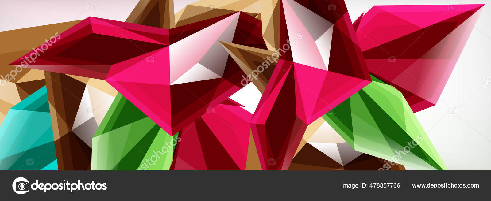 Vector 3d triangles and pyramids abstract background for business or ...