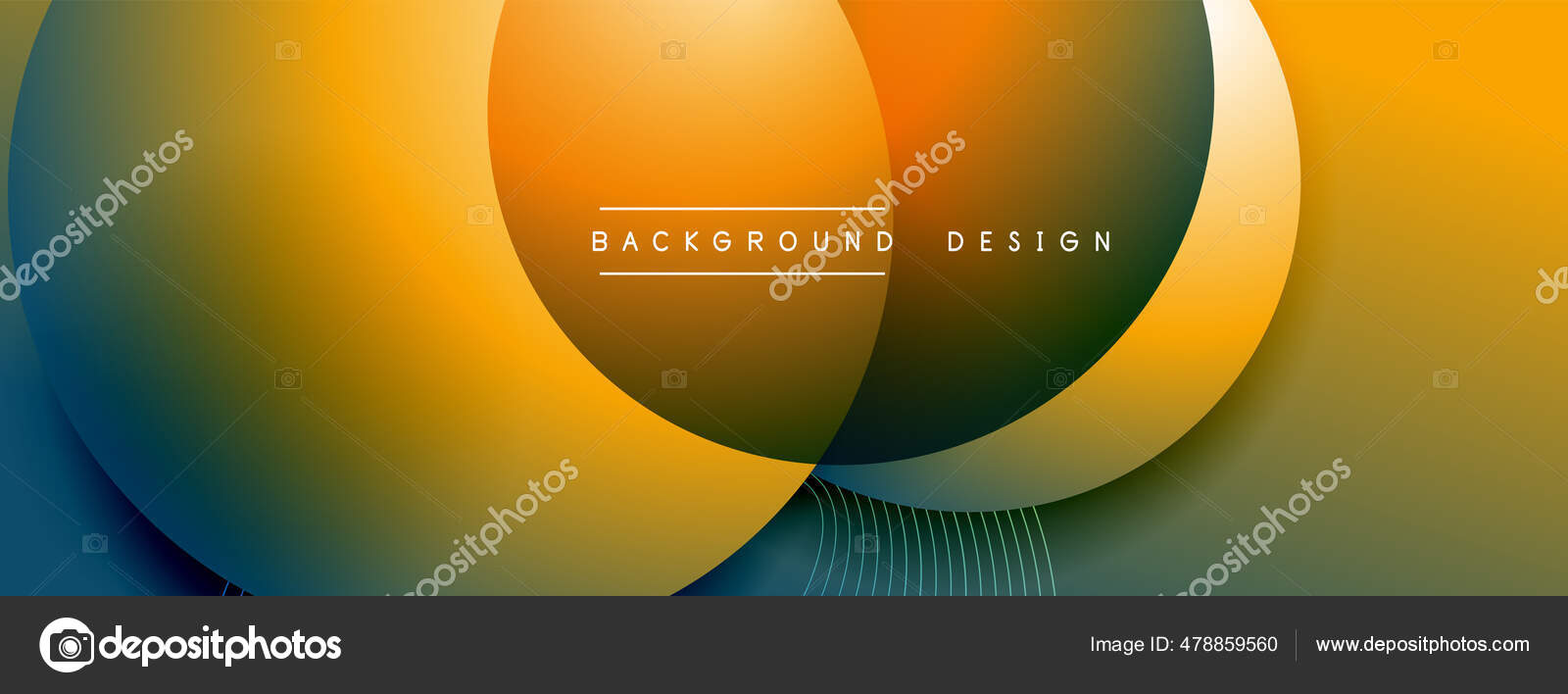 Gradient circles with shadows. Vector techno abstract background. Modern overlapping forms ...