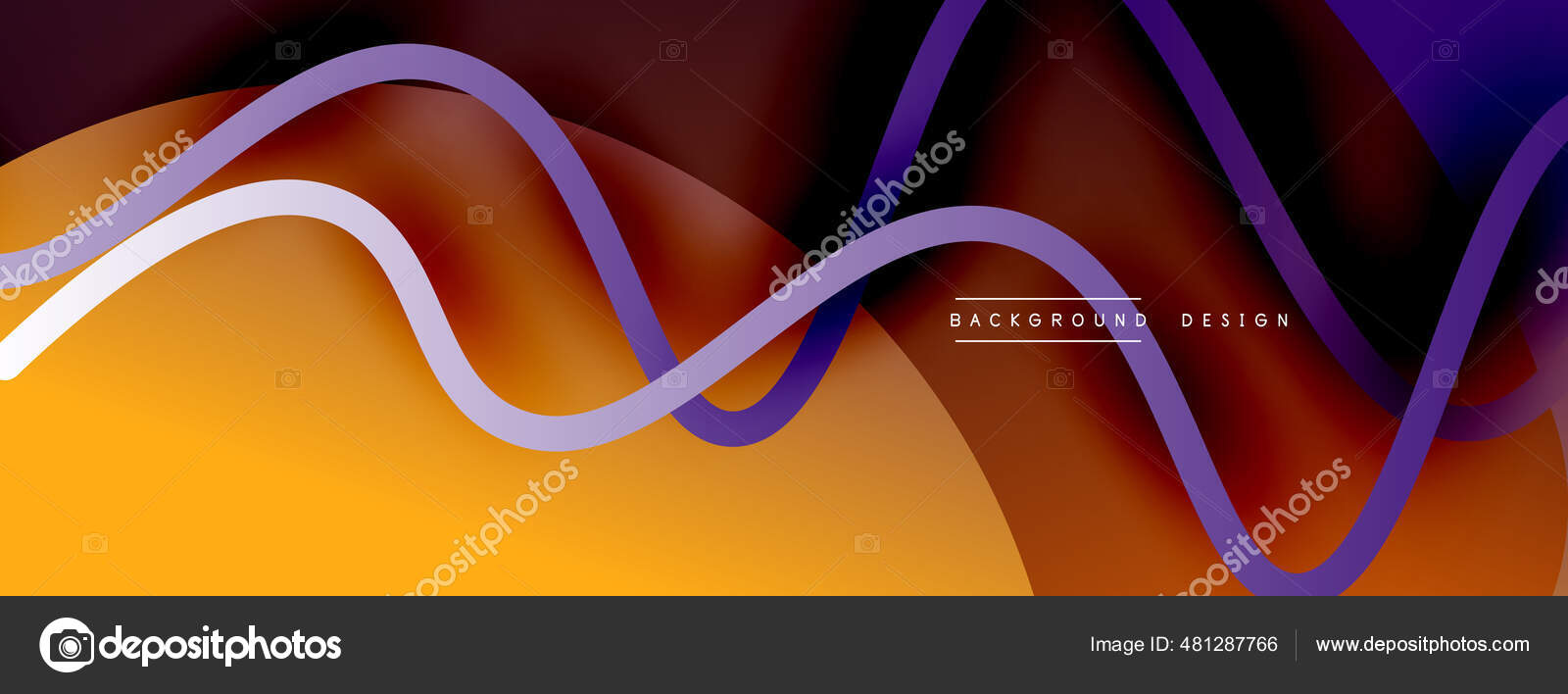 Fondo de gradiente abstracto con línea de onda con efecto sombra ...