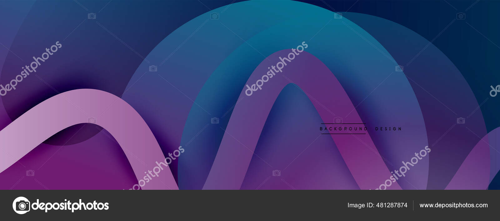 Fondo de gradiente abstracto con línea de onda con efecto sombra ...