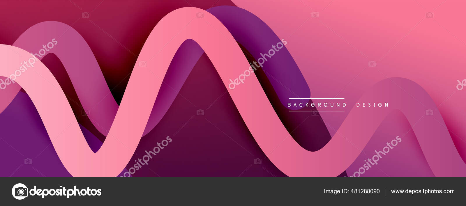 Fondo de gradiente abstracto con línea de onda con efecto sombra ...