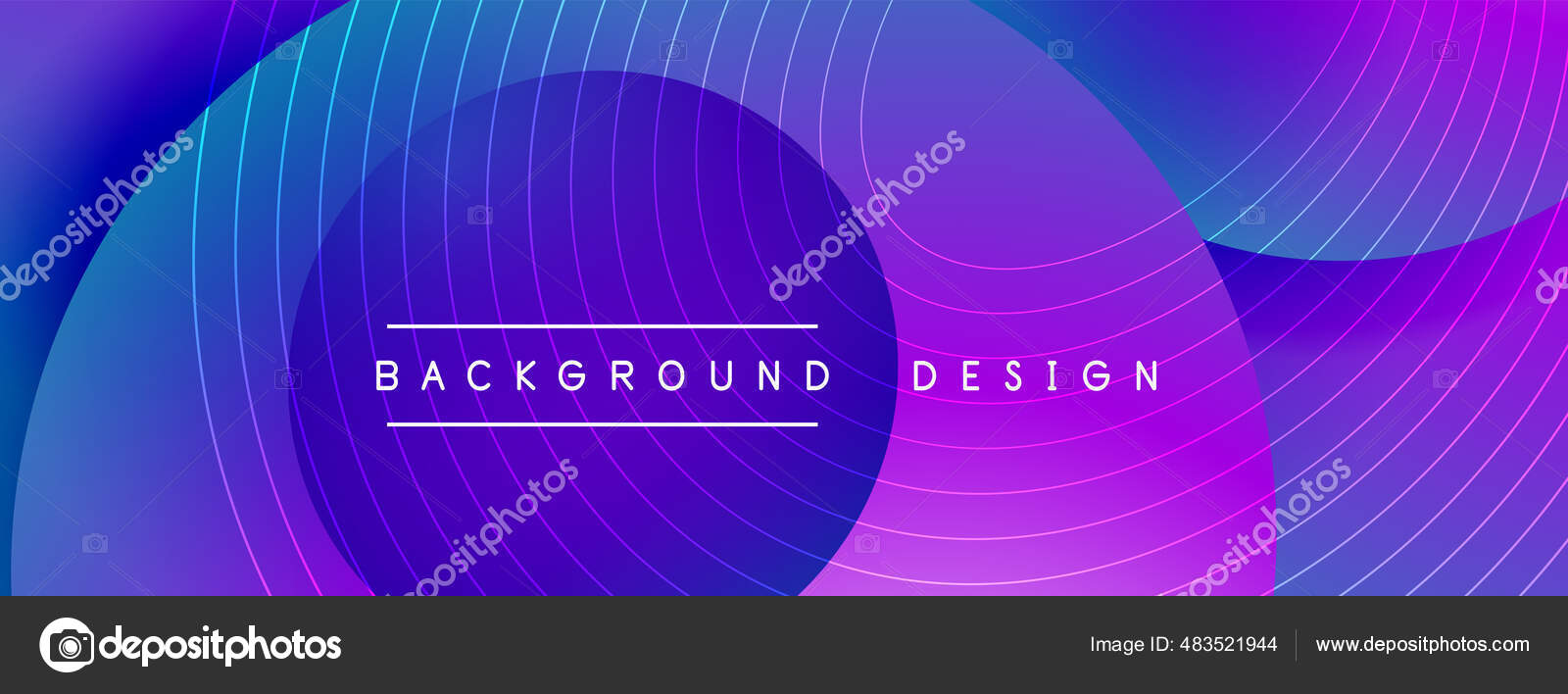 Gradient circles with shadows. Vector techno abstract background ...