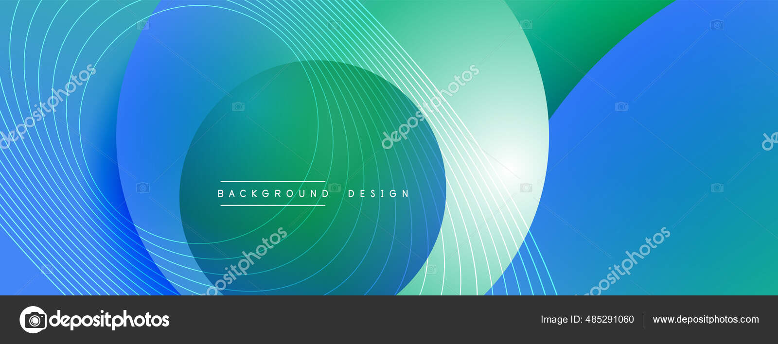 Gradient circles with shadows. Vector techno abstract background. Modern overlapping forms ...