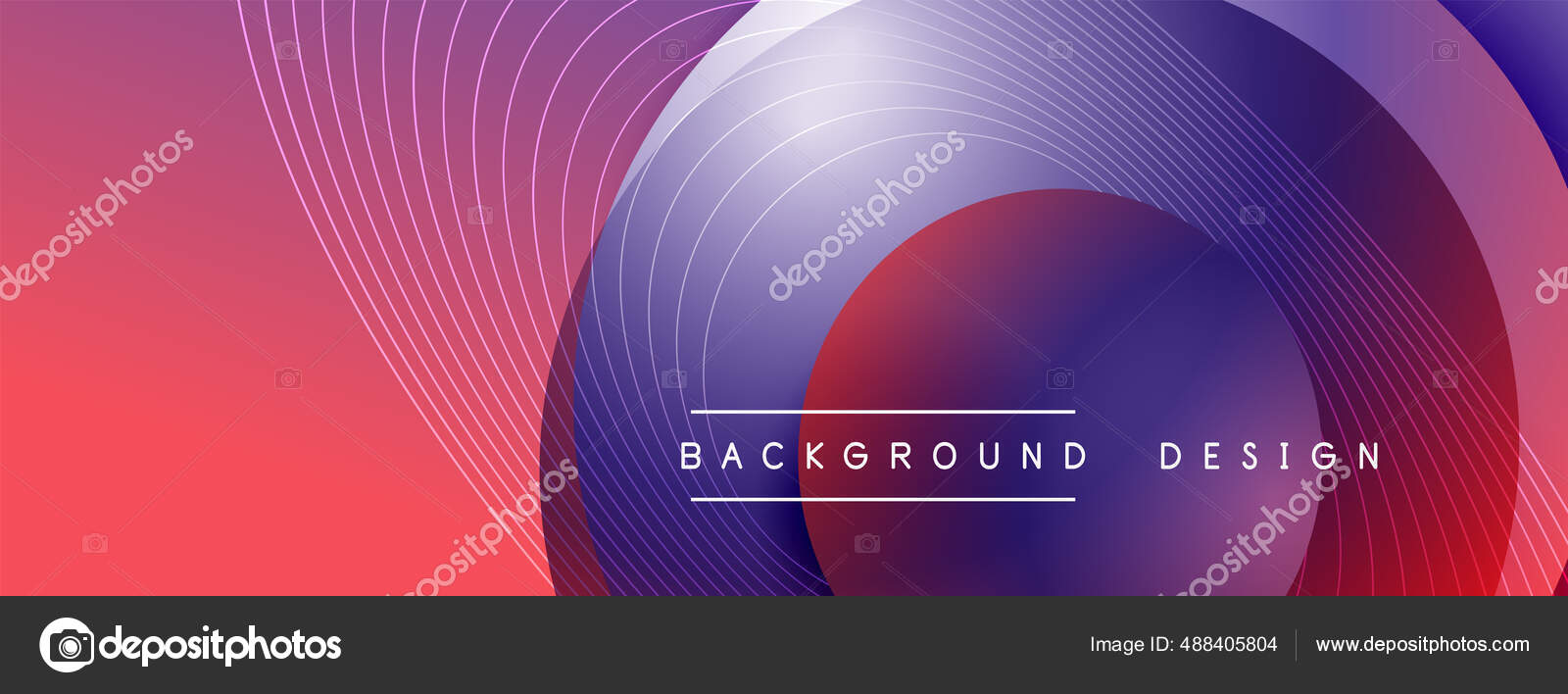 Gradient circles with shadows. Vector techno abstract background ...