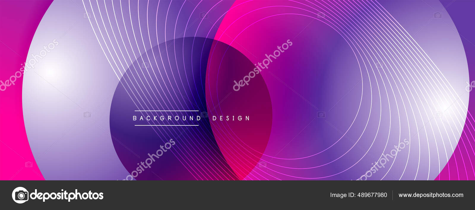 Gradient circles with shadows. Vector techno abstract background ...