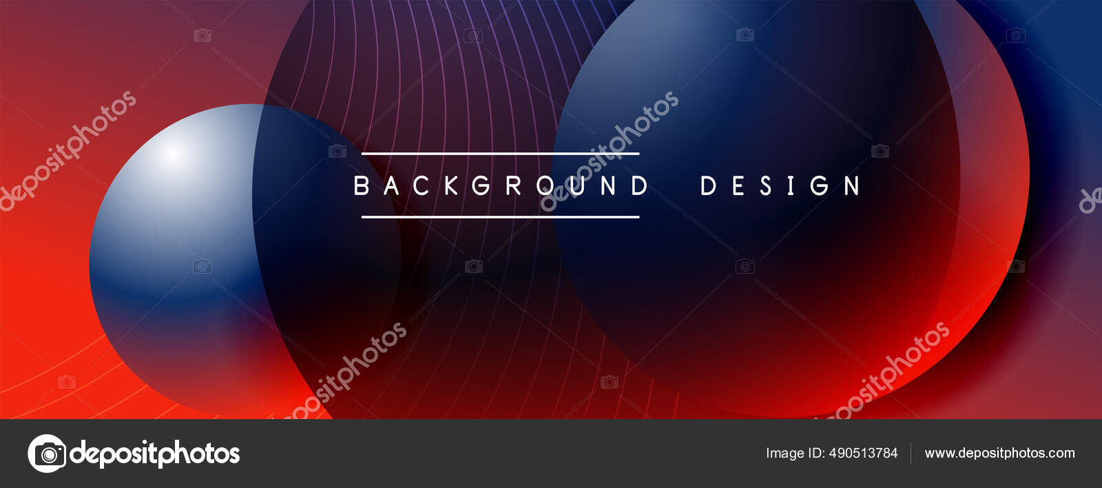 Gradient circles with shadows. Vector techno abstract background. Modern overlapping forms ...