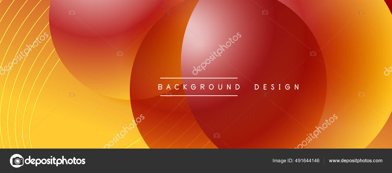 Gradient circles with shadows. Vector techno abstract background. Modern overlapping forms ...