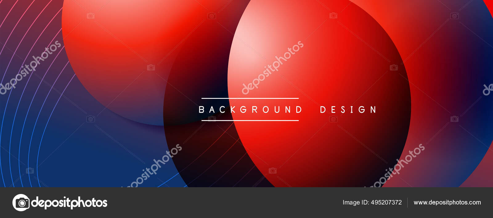 Gradient circles with shadows. Vector techno abstract background. Modern overlapping forms ...