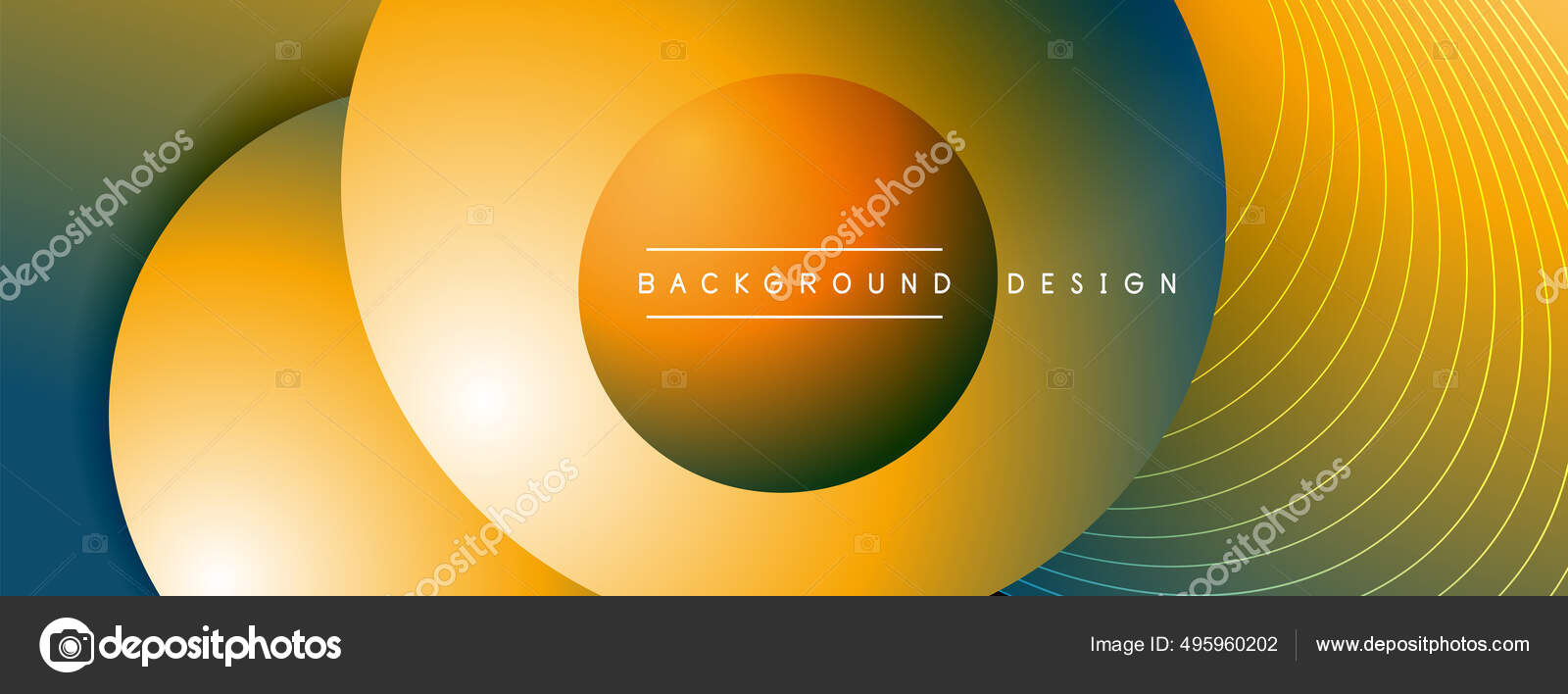 Gradient circles with shadows. Vector techno abstract background. Modern overlapping forms ...