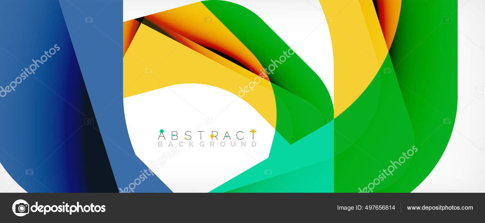 Minimal abstract background - color overlapping shapes on white with ...