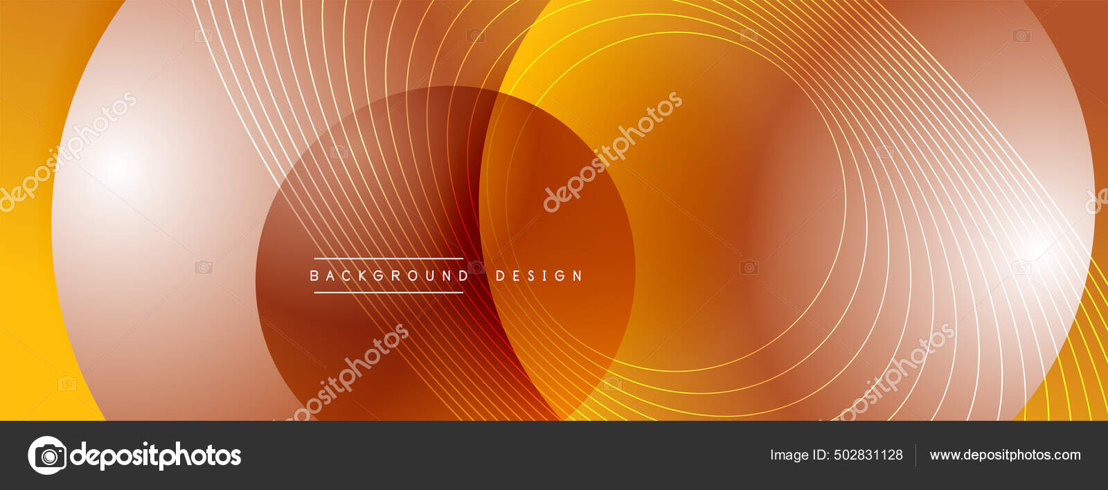 Gradient circles with shadows. Vector techno abstract background. Modern overlapping forms ...