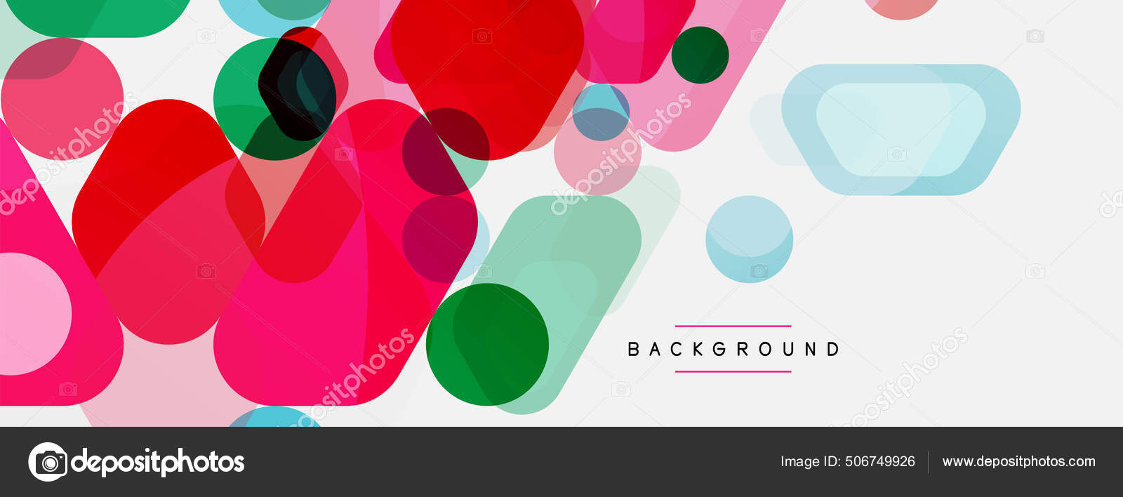 Color bubbles and rounded geometric shapes on white. Vector geometric ...