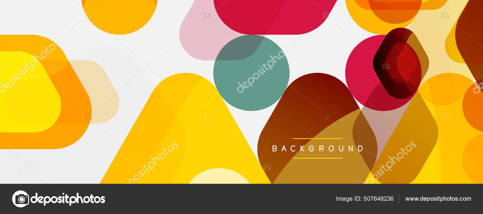 Color bubbles and rounded geometric shapes on white. Vector geometric ...