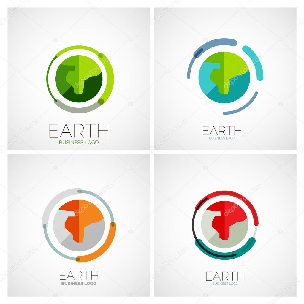 Earth company logo design Stock Vector Image by ©akomov #52404497