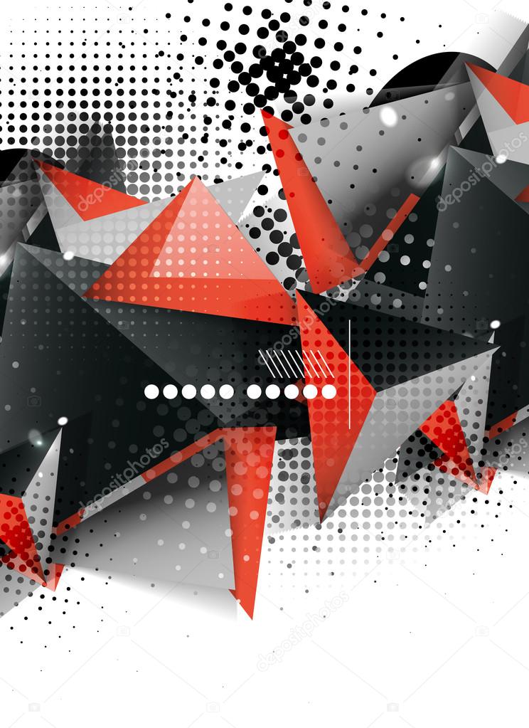 Geometric triangle 3d design, abstract background Stock Vector Image by ...