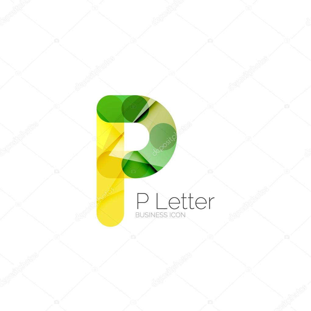 Minimal P font or letter logo design Stock Vector Image by ©akomov ...