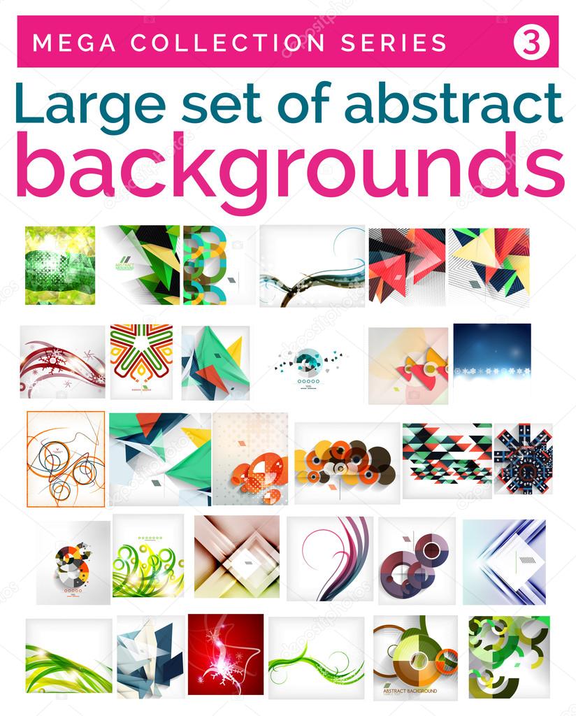 Mega set of abstract backgrounds Stock Vector Image by ©akomov #55395803