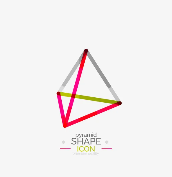 Pyramid shape line design Stock Vector by ©akomov 65029663