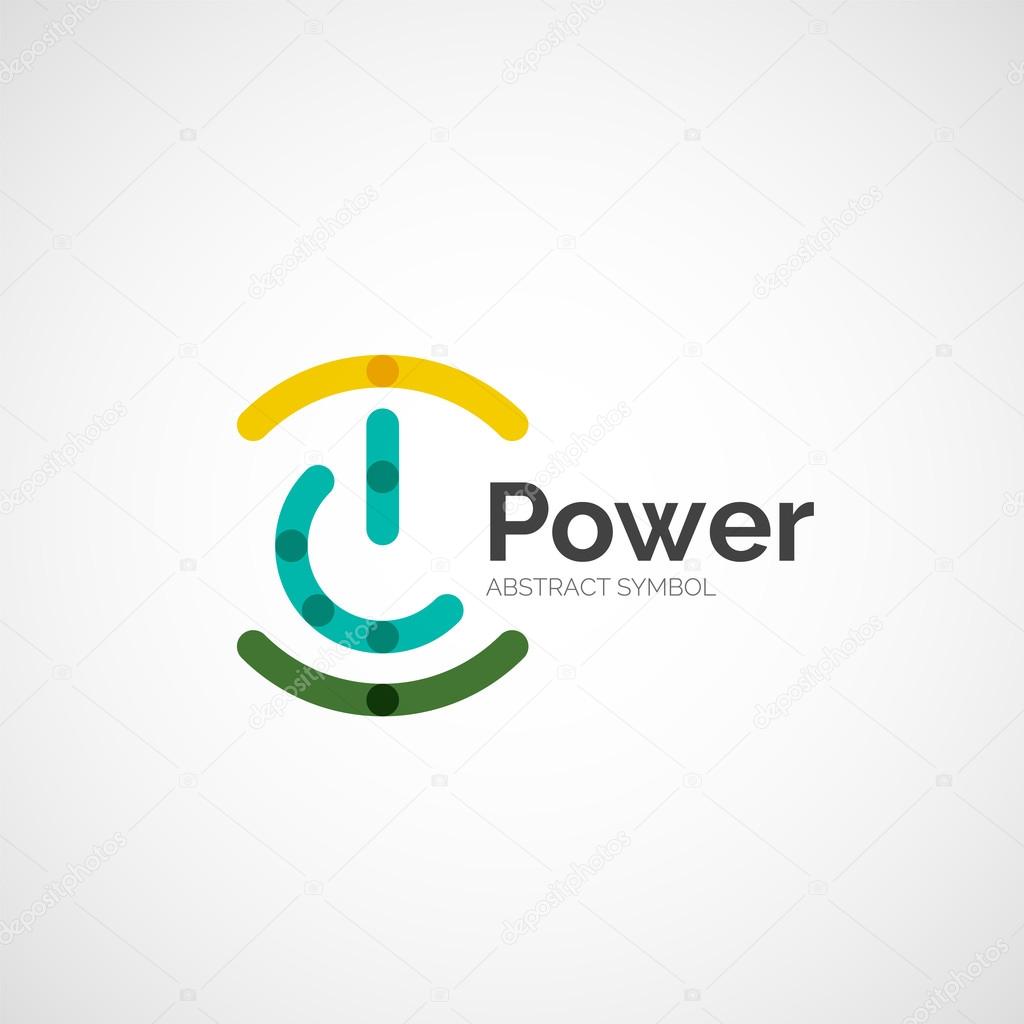 Power button logo design Stock Vector Image by ©akomov #58399541