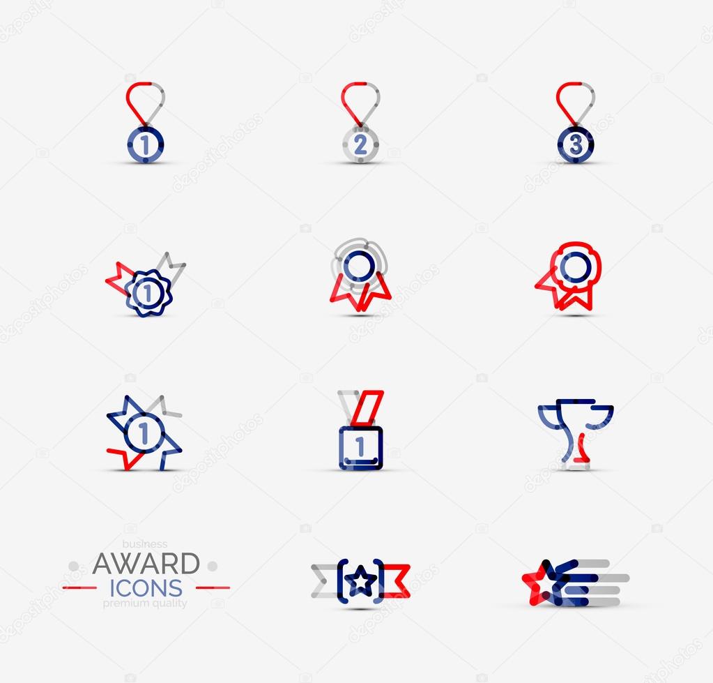 Conjunto de iconos de premio, colección Logo Vector de stock #59132857 ...