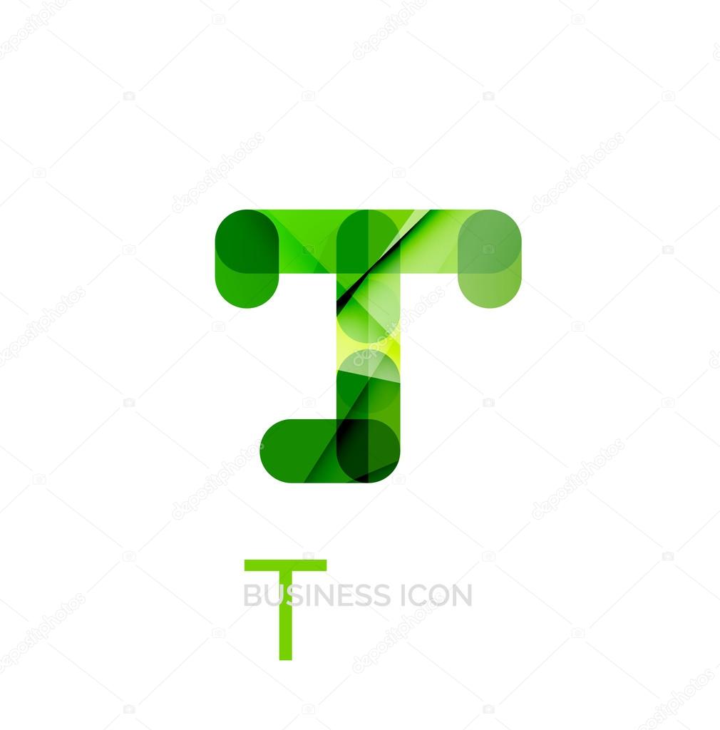 Minimal T font or letter logo design — Stock Vector © akomov #60212949