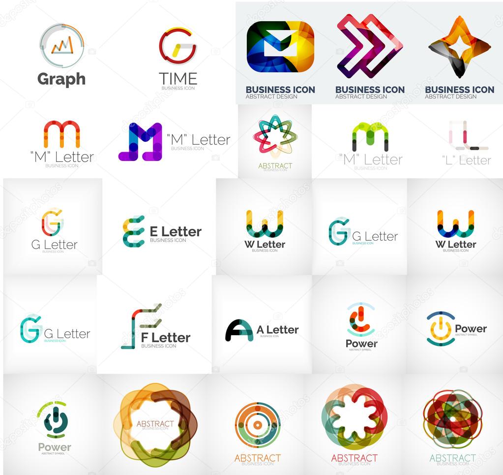 Collection of abstract universal logos Stock Vector by ©akomov 60286337