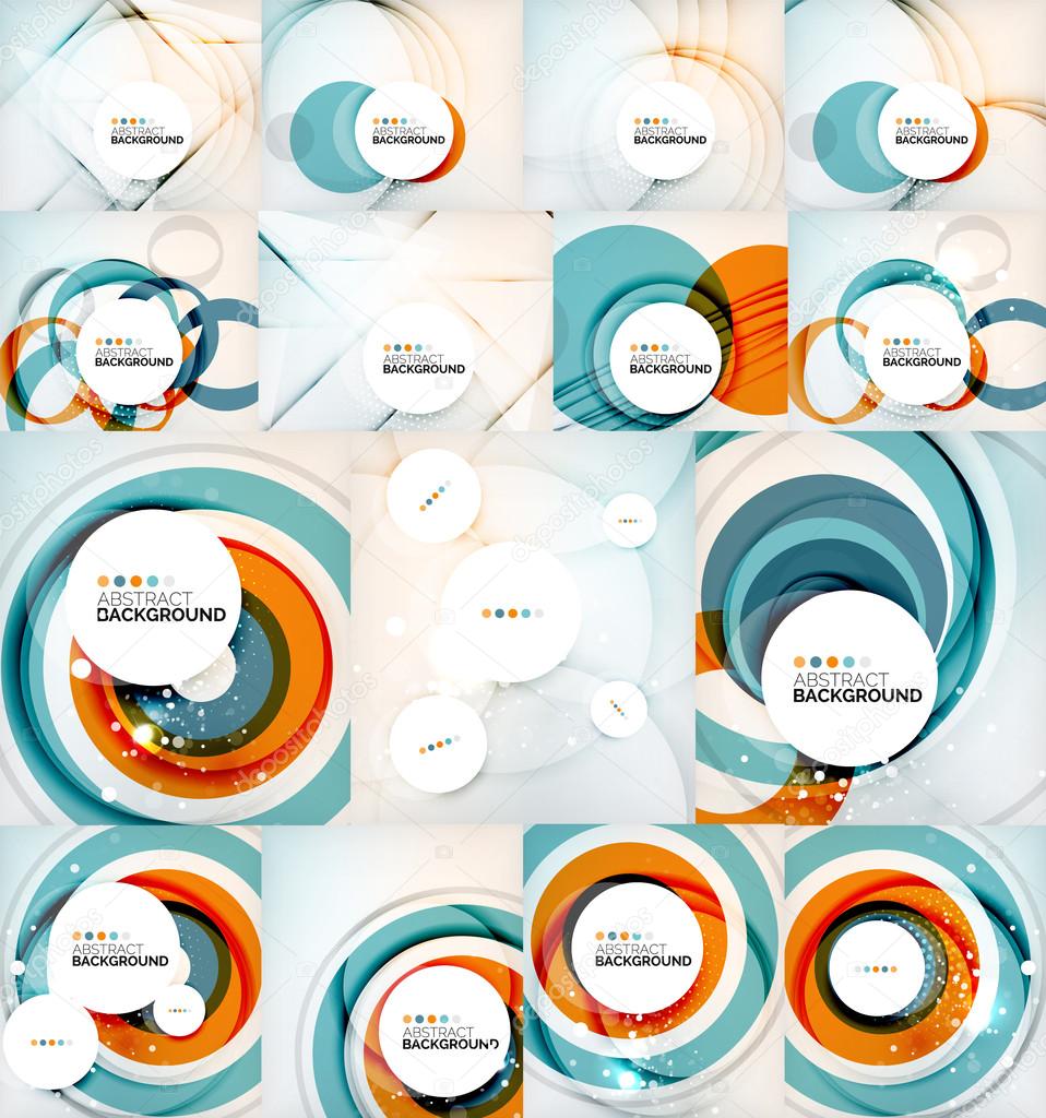 Color circles backgrounds set Stock Vector by ©akomov 62006431