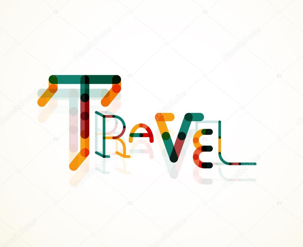Travel word font concept Stock Vector by ©akomov 62117147