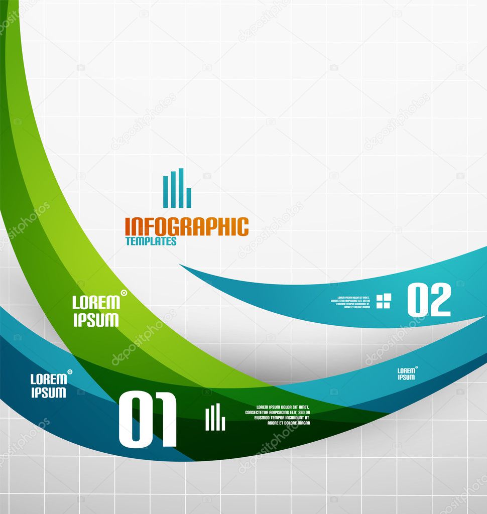 Modern fresh wave business infographics — Stock Vector © akomov #62392885