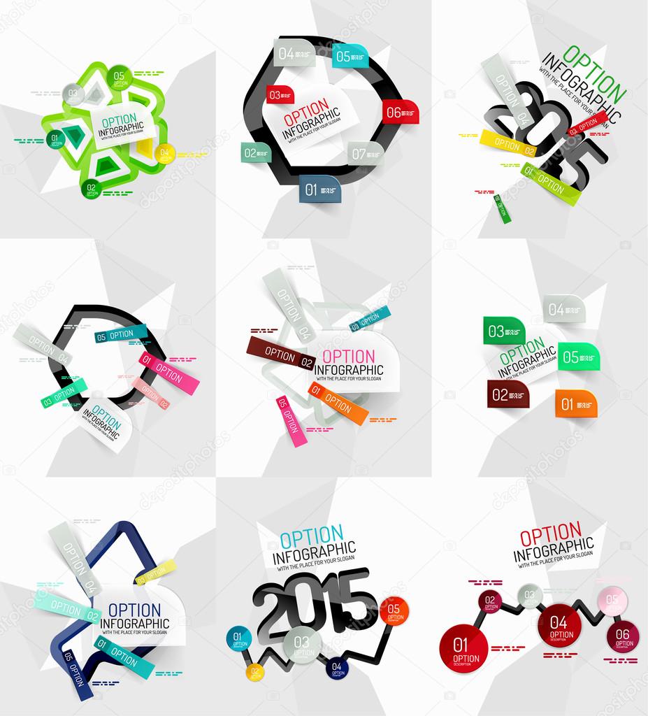 Colorful fresh sticker infographics Stock Illustration by ©akomov #63460331